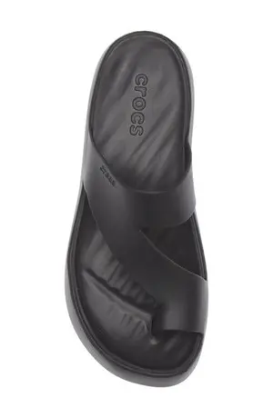 CROCS Getaway Toe Loop Platform Sandals - Black