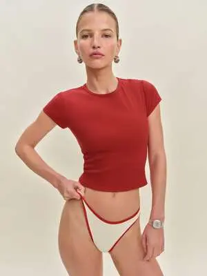 REFORMATION Douro Bikini Bottom Ivory