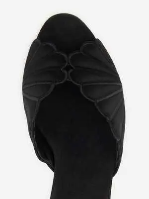 REFORMATION Waldena Block Heeled Mule - Black