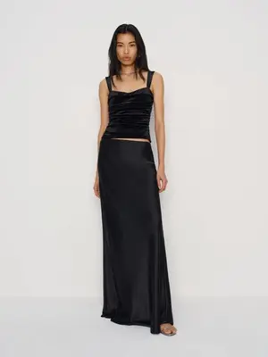 REFORMATION Trish Knit Top - Black