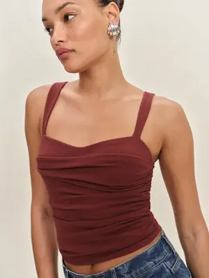 Ruching Knit Tops