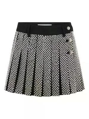 Rabanne Embroidered Grain De Poudre Mini Skirt - Black
