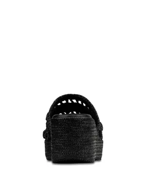 DONALD PLINER Jakki Wedge Sandals - Black