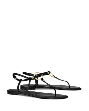 Tory Burch Ring Thong Sandals - Perfect Black