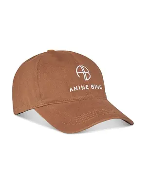 ANINE BING Jeremy Cotton Baseball Cap - Brown