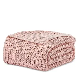 UGG Luna Knit Cotton Throw Blanket - Quartz
