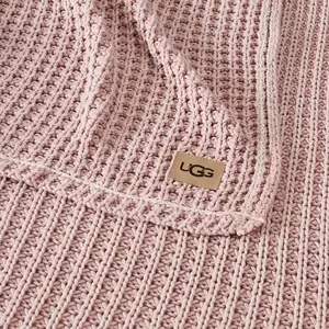 UGG Luna Knit Cotton Throw Blanket - Quartz