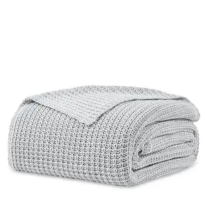 UGG Luna Knit Cotton Throw Blanket Stone