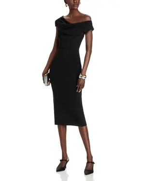 Black Halo Jacqueline Midi Dress - Black