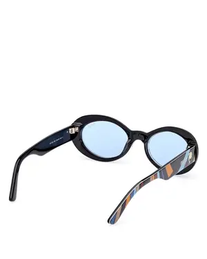 Emilio Pucci 53mm Oval Sunglasses - Animal/blue