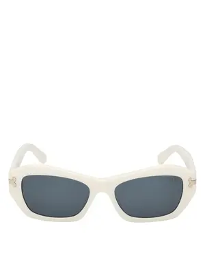 Emilio Pucci Geometric Sunglasses, 54mm - White/blue