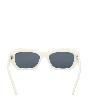 Emilio Pucci Geometric Sunglasses, 54mm - White/blue