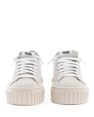 P448 Creeper Platform Sneakers - White Pluto