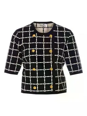 Elisabetta Franchi Grid-patterned Top