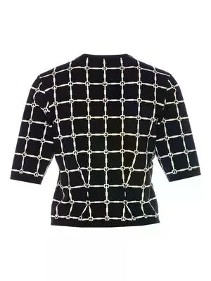 Elisabetta Franchi Grid-patterned Top