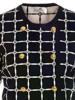 Elisabetta Franchi Grid-patterned Top