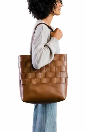 ABLE Mamuye Woven Tote - Whiskey