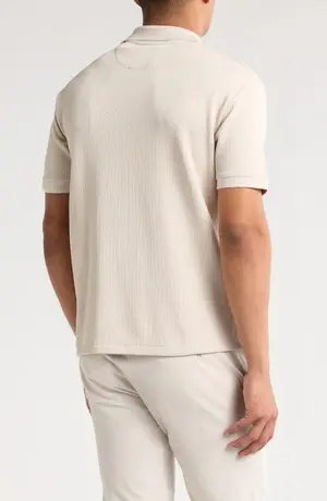 DENIM AND FLOWER Ribbed Knit Camp Shirt