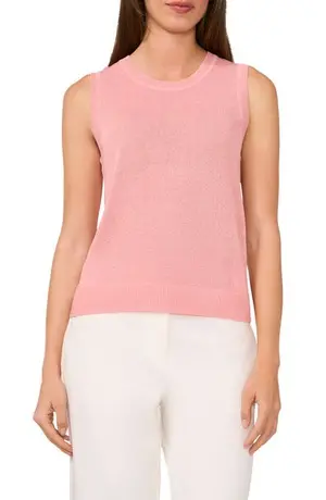 Halogen Crewneck Sweater Tank - Bridal Rose