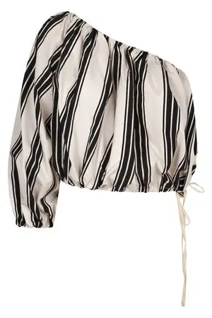 PHILOSOPHY DI LORENZO SERAFINI Philosophy Di Lorenzo Serafini Striped One-Shoulder Top