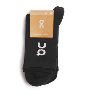 On Cotton-blend High Socks - Black