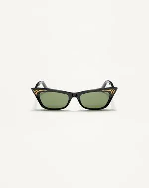 Valentino Garavani Cat-eye Acetate Frame - Black/green