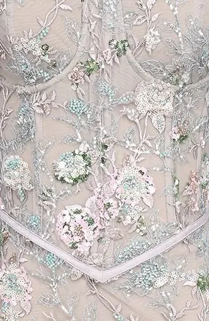 House Of Cb Naima Embroidered Sequin Gown