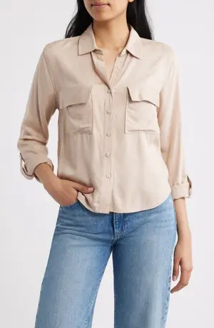 BEACHLUNCHLOUNGE Felicity Button-up Shirt - Birch