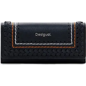 Desigual Long Faux Leather Wallet Black
