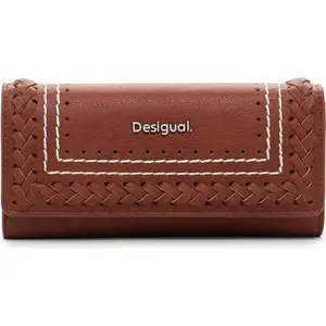 Desigual Long Faux Leather Wallet - Camel