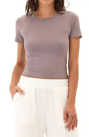 THREADS 4 THOUGHT Guadalupe Luxe Jersey Crop Top - Mauvedust