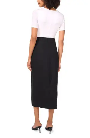Vince Camuto Patch Pocket Midi Skirt