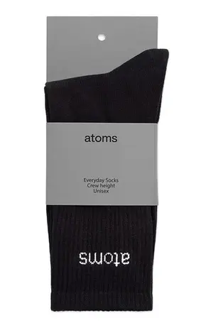 ATOMS Crew Socks - Black