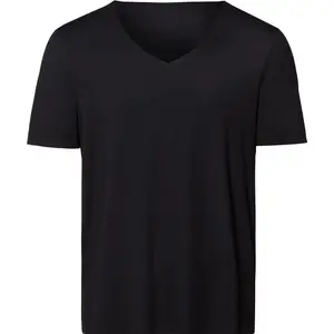 Hanro Clean Cut Seamless V-neck T-shirt - Black