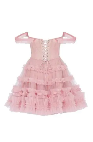 MILLA Flirty Ruffled Tulle Mini Dress