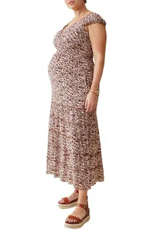 INGRID & ISABEL® Tiered Maternity Maxi Dress