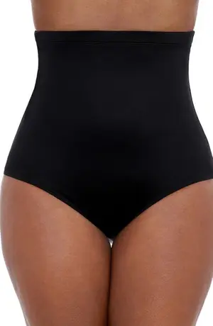 MIRACLESUIT® High Waist Bikini Bottom - Black