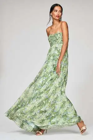 Peridot Bouquet Print Dresses