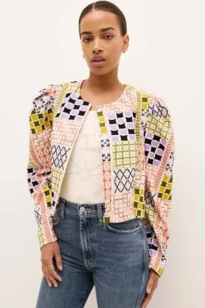 MARIE OLIVER Sheila Embroidered Cotton Jacket