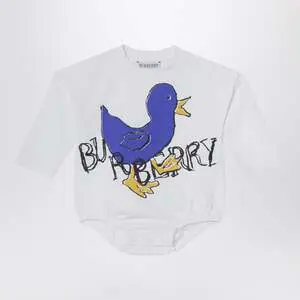 Burberry Logo Print Sleepsuit