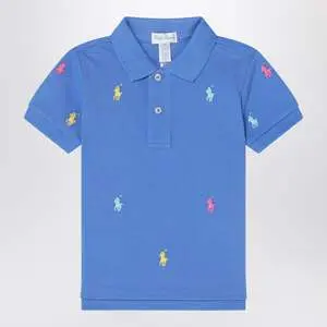 Polo Ralph Lauren Polo Shirt With Embroidered Logos - Blue