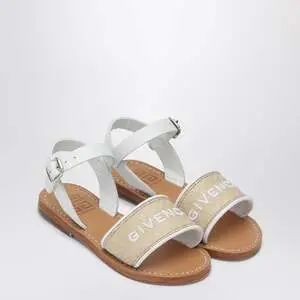 Givenchy Leather Logo Sandals - White