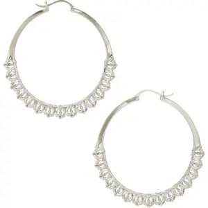 ASTOR & ORION Calla Hoops - Silver
