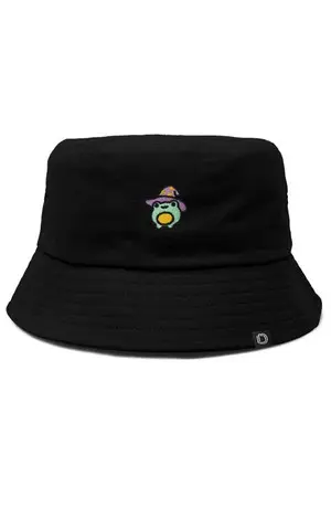 DALIX Sorcerer Frog Bucket Hat - Black