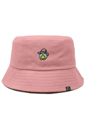 DALIX Embroidered Bucket Hat - Peach Melba