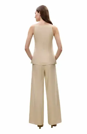Rebecca Taylor Beatrice Stretch Linen Pant