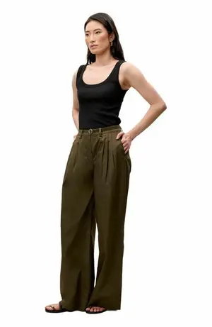 Rebecca Taylor Raquel Twill Pant - Olive