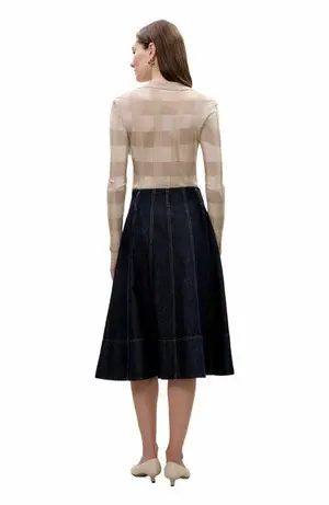 Rebecca Taylor Sheer Knit Polo Sweater