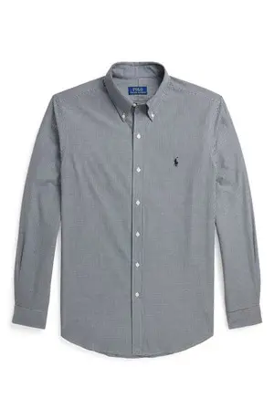 Polo Ralph Lauren Classic Fit Stretch Cotton Poplin Button-down Shirt - Black/ White Check