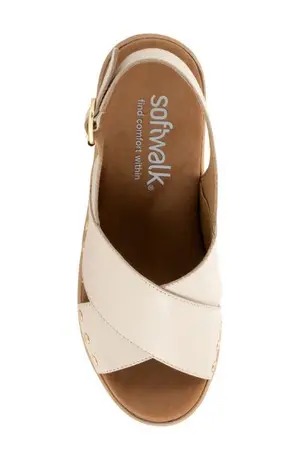 Softwalk Florence Slingback Platform Sandal - Ivory